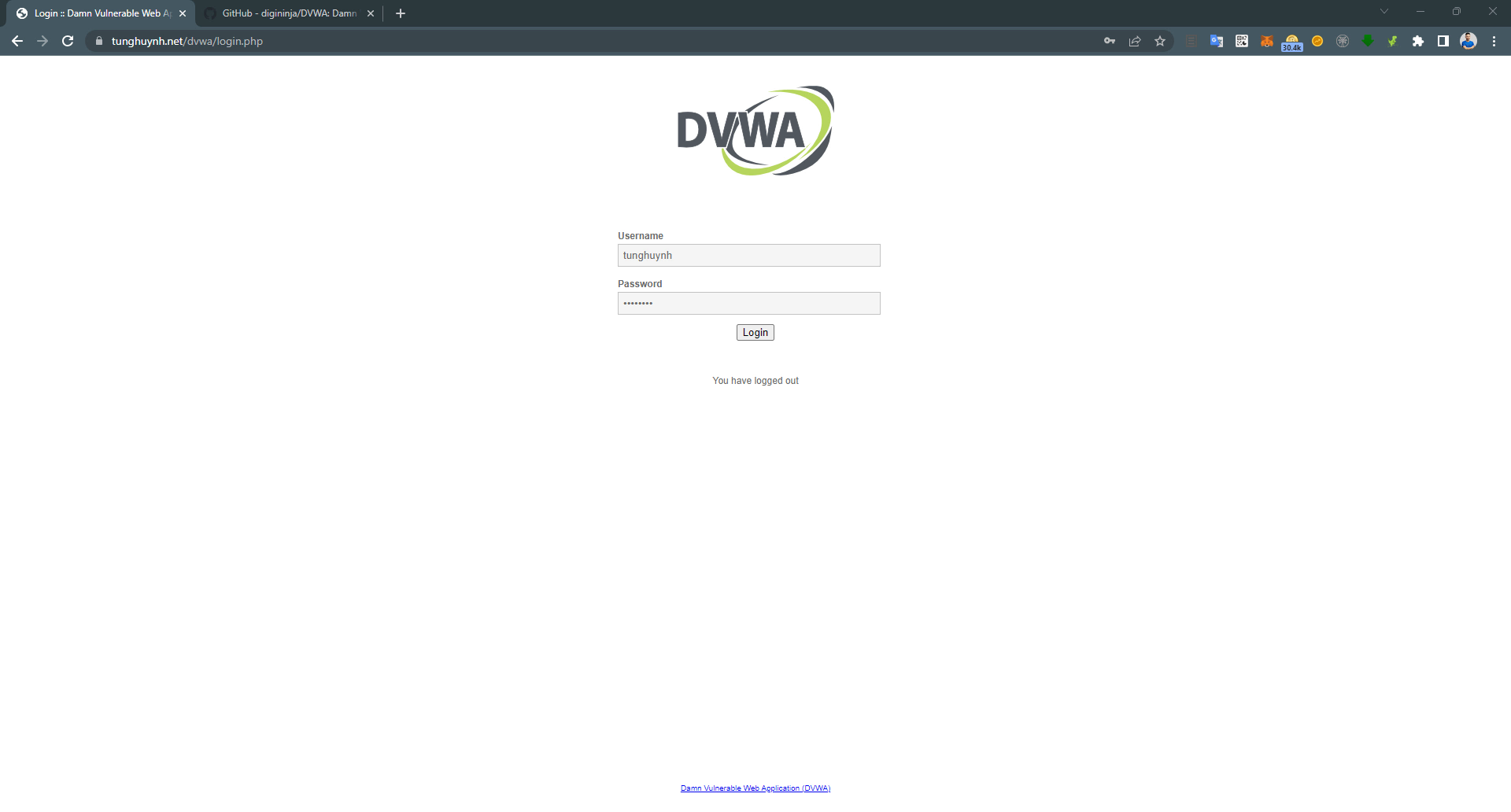 [Video Security] Demo Tìm lỗ hổng bảo mật bằng công cụ DVWA - Part 1 - Tùng Huynh