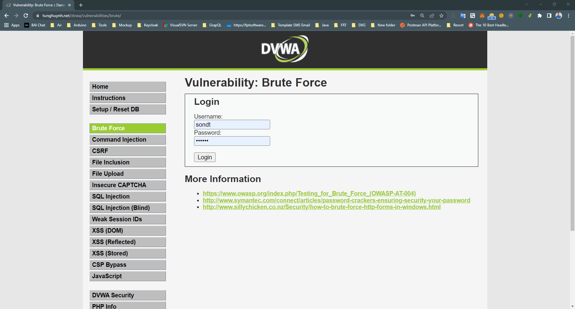 [Video Security] Dò password bằng Bruteforce - Demo Khai thác lỗ hổng bảo mật bằng công cụ DVWA ...