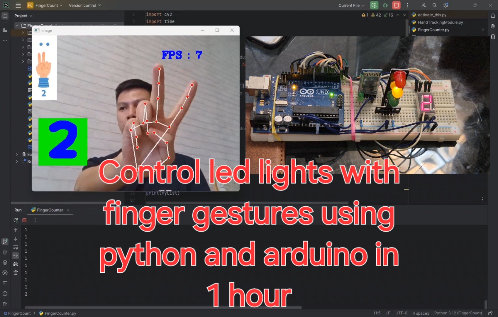 [Arduino] DIY Control led lights with finger gestures, using python and ...